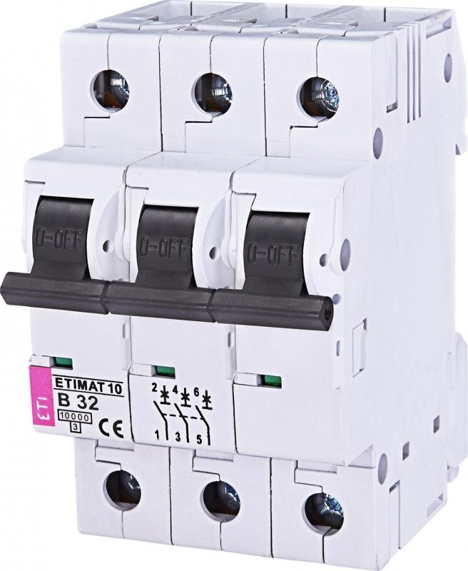 Авт. выключатель ETI ETIMAT 10 3p B 32А (10 kA) 10992 Owwa