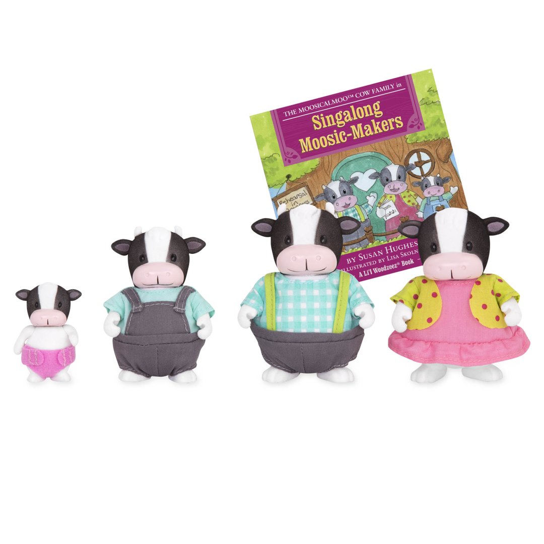 Набор фигурок Li'l Woodzeez Семья Коров 38922 Owwa