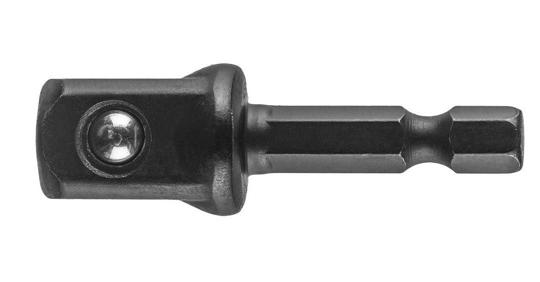 Адаптер ударный GRAPHITE, Переходник, 1/4"- Hex 1/2" Square, сталь S2 ...