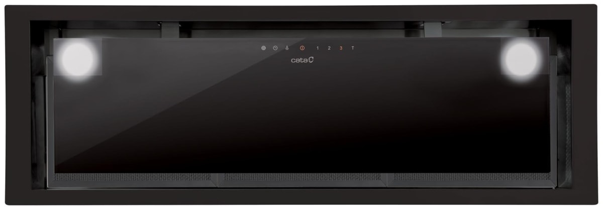 Вытяжка Cata встраиваемая, 80см, 1200м3ч, GC DUAL 75 BK, черный 47596 Owwa