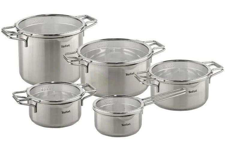 Набор посуды Tefal Nordica, 10 предметов, нерж.сталь 42971 Owwa